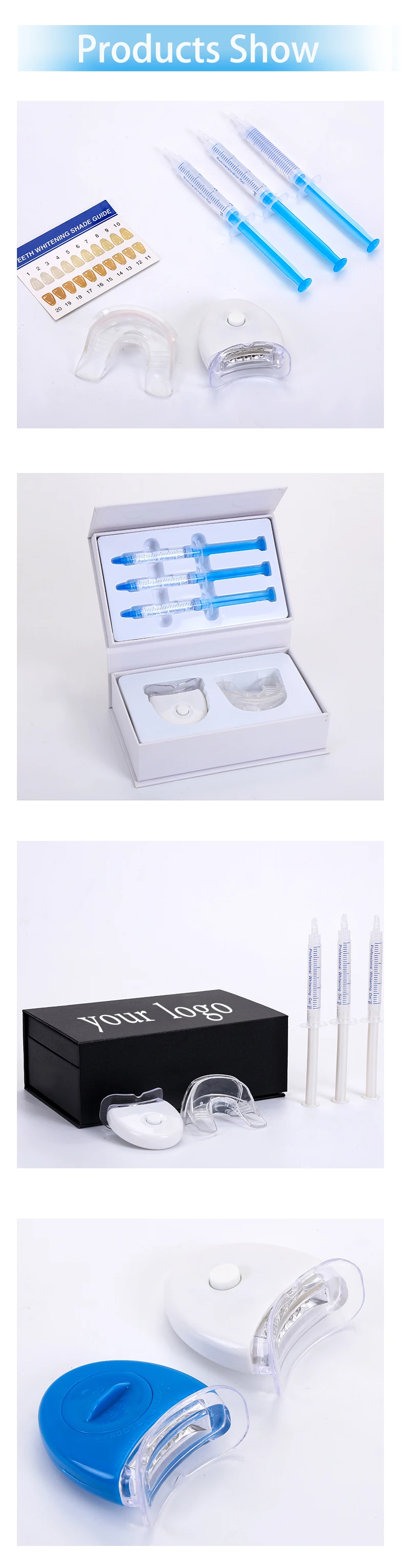 Tooth Whitening Kits with Teeth Whitening Gel Syringe and Mini Teeth ...