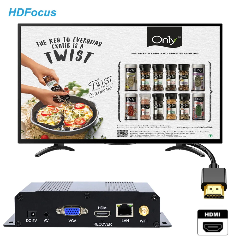 High Capacity 2GB RAM 8GB ROM Android 4K Digital Signage Media Player ...