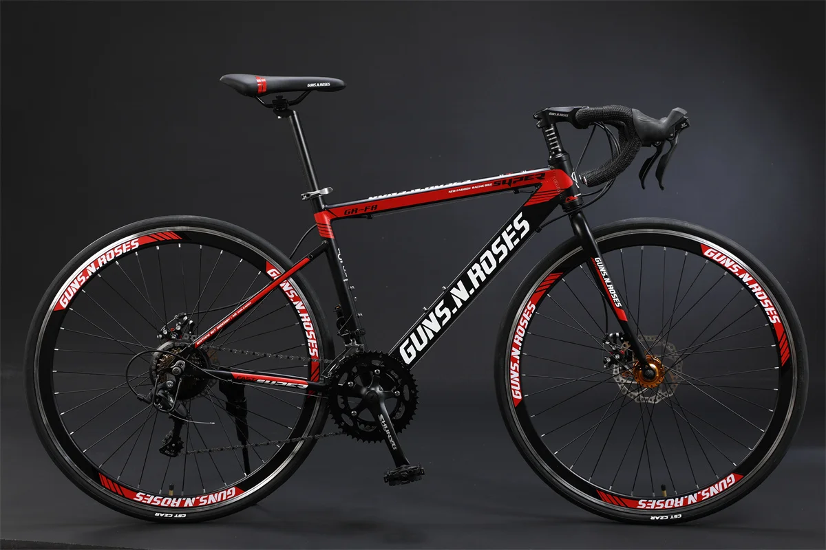 Transparent Red Black 2024 Complete Carbon Road Bike Direct Mount Brake Full Bicycle 105 R7010 ...