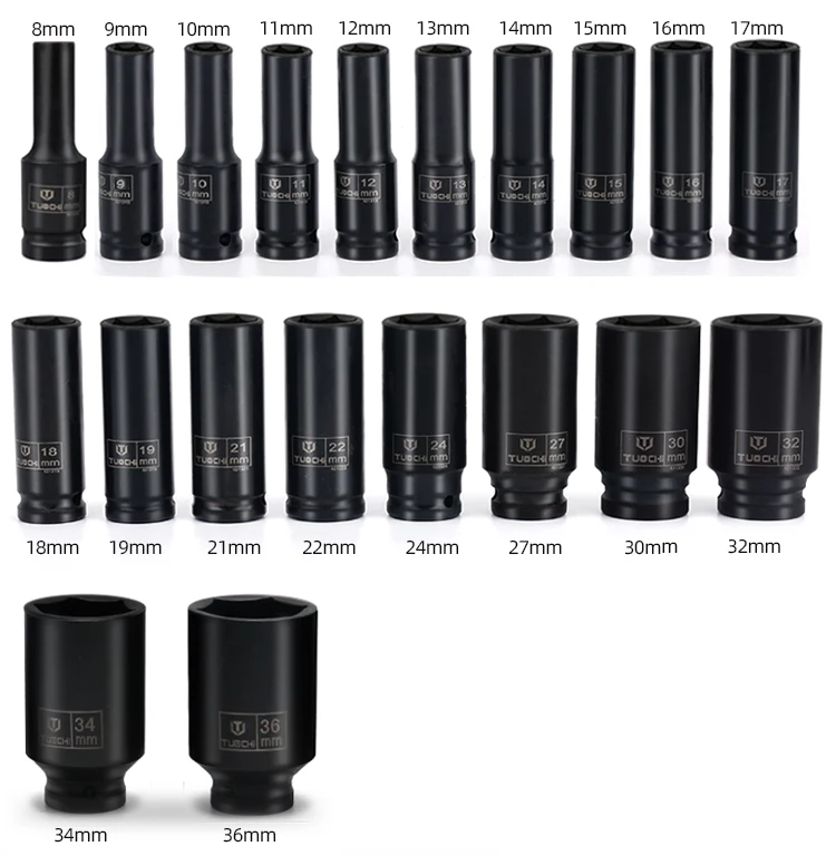 25 Pcs Hex Impact Socket Set - Essential Auto Repair Tools