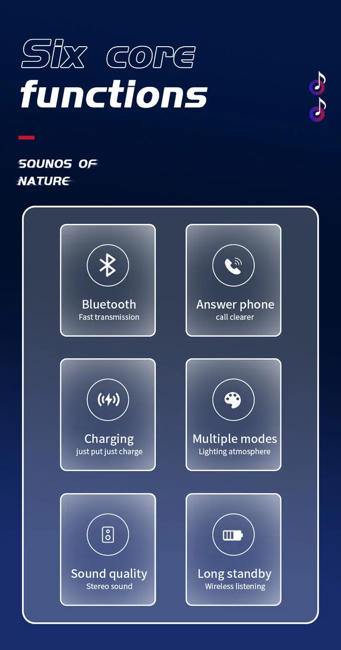 Intelligent Night Light Bluetooth Speaker Big G Wireless Charging New ...