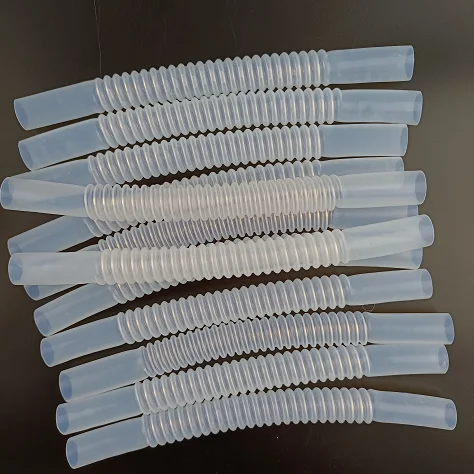 PTFE Convoluted Tubing with Cuff Ends - Heat & Oil Resistant