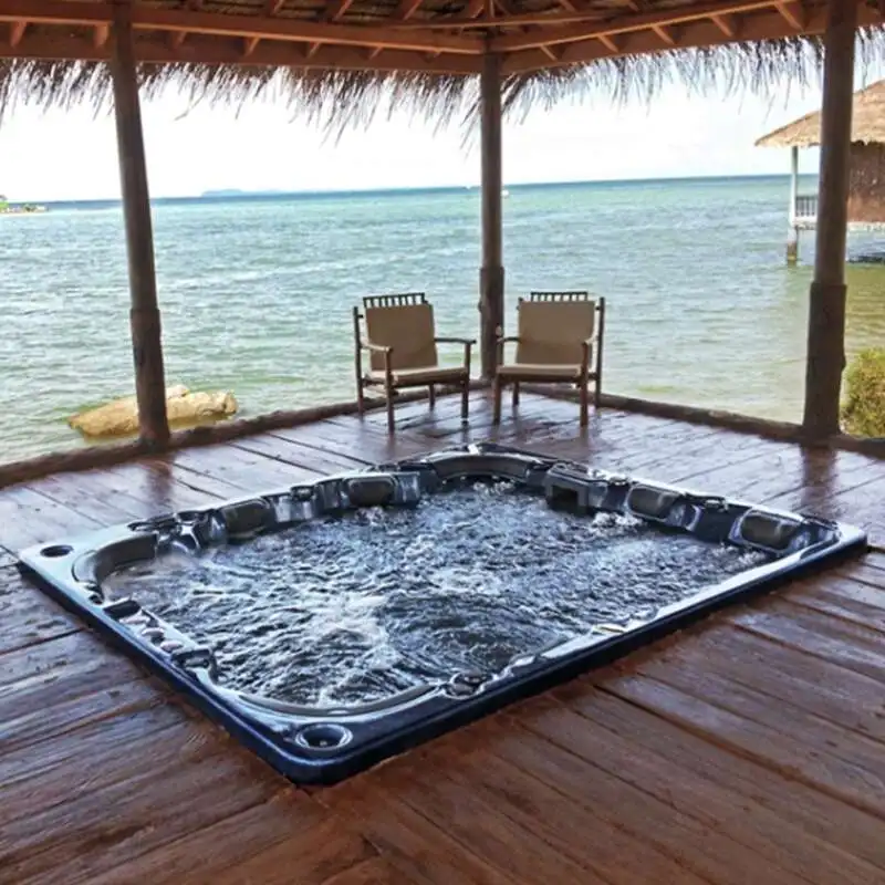 8 Person Hot Tub - Modern Outdoor Massage Spa Experience