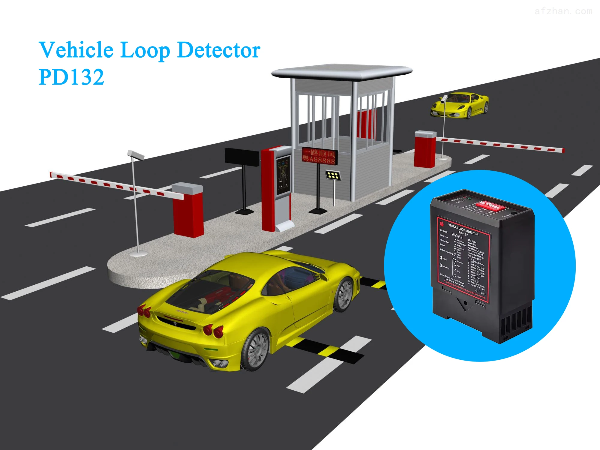 PD132 Vehicle Loop Detector - Reliable 220V Barrier Gate Control