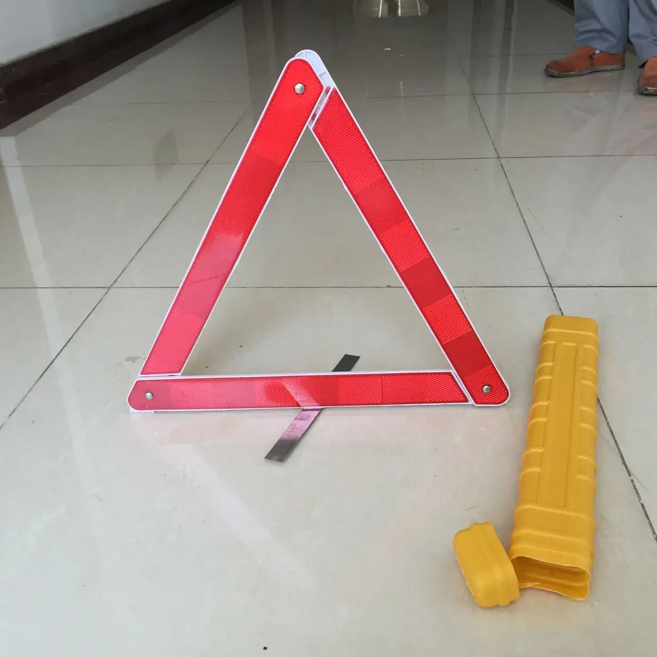 Safety Quality Production Triangle - Reflective Warning Sign