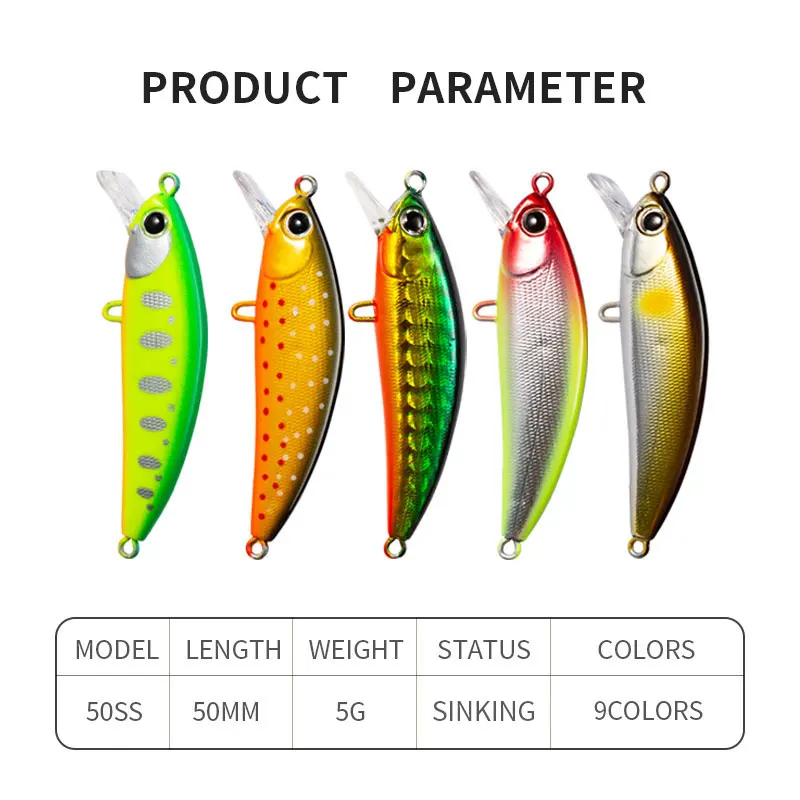 50mm 5g Crank Artificial Hard Bait - Trout Fishing Lure
