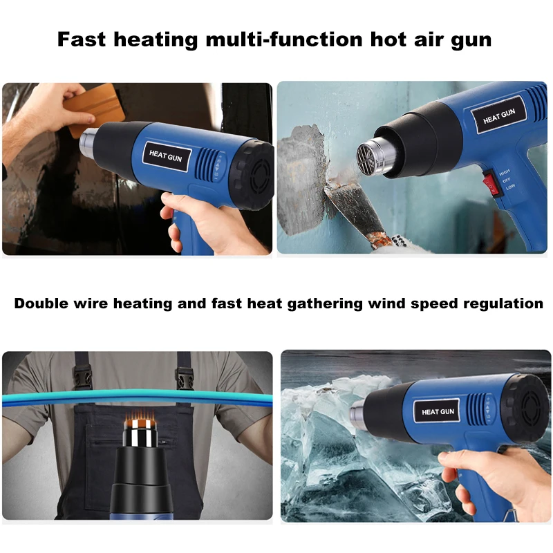 Industrial Electric Heat Gun Mini Handheld 2000W Heat Guns Machine Hot ...