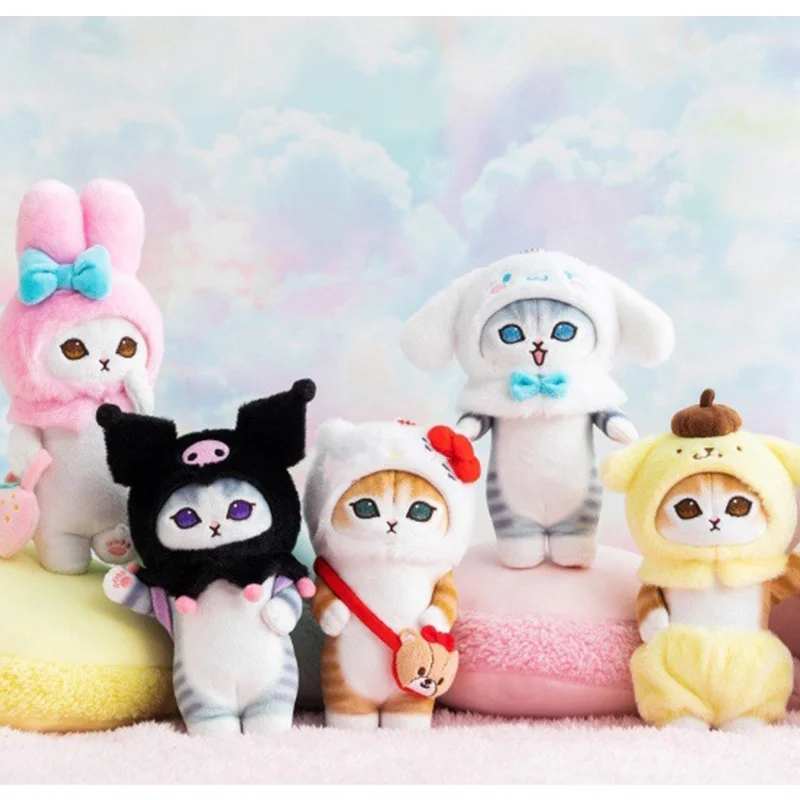 Japanese Cute Kuromi Shark Cat Plush Toy Pendant My Melody Cinnamoroll ...