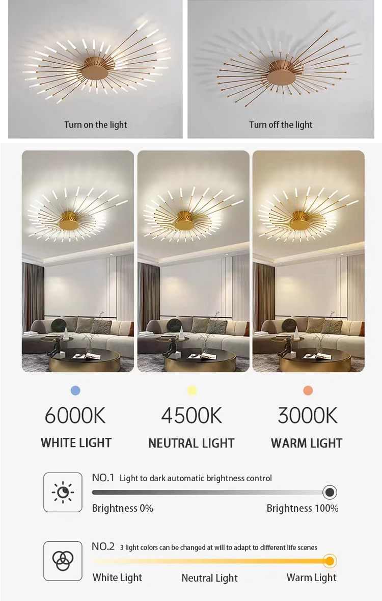 Decorative Nordic Style Ceiling Lights Round Led Ceiling Light Fixture ...