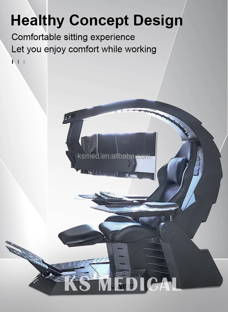 KSM-GC4 Luxury Gaming Chair Massage 2021 RGB Led Racing Gamer Chair ...