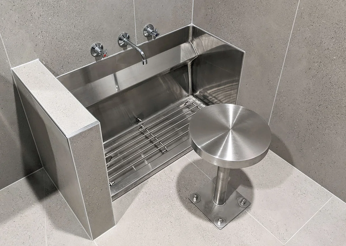 Customized Stainless Steel Foot Wash Basin Muslim Wudu Sink