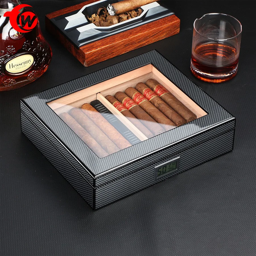 Wood Cigar Showcase Rack Display Humidors Luxury Large Capacity High ...