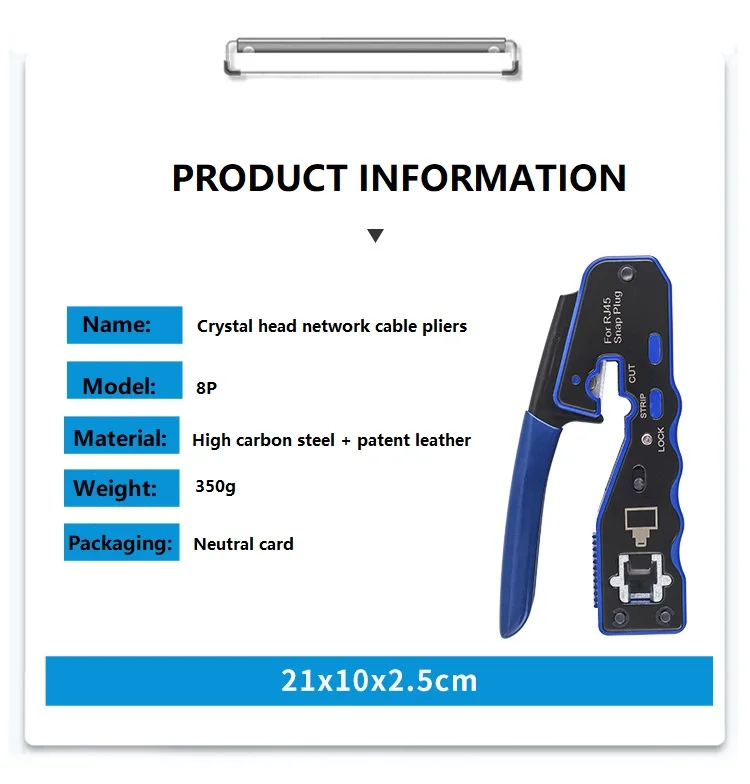 7 Types Of Crystal Head Network Cable Pliers Stripping Pliers Multi ...
