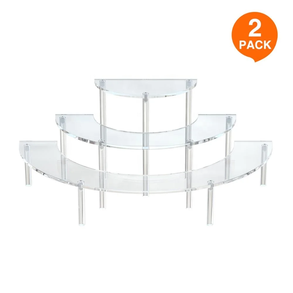 3 Tier Clear Acrylic Half Round Cake Dessert Display Stand F 国内正規品