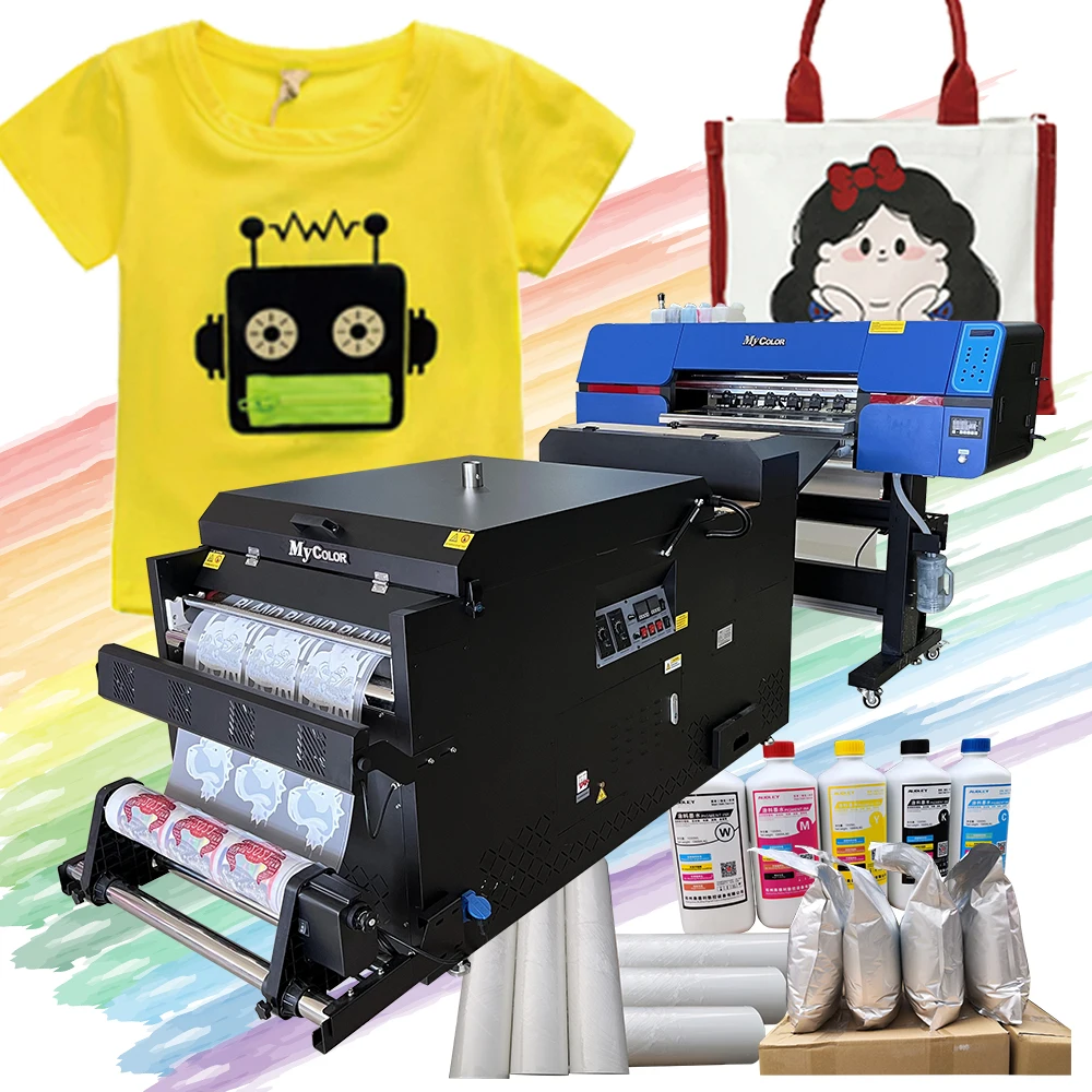 Automatización dos cabezales de impresión i3200 xp600 24 pulgadas 60 cm 65cm impresora DTF de ...