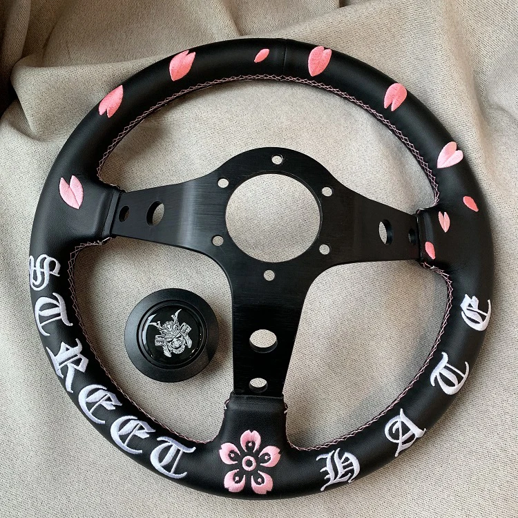 Japanese Customizable Embroidered Steering Wheel 13/14 Inch Deep ...