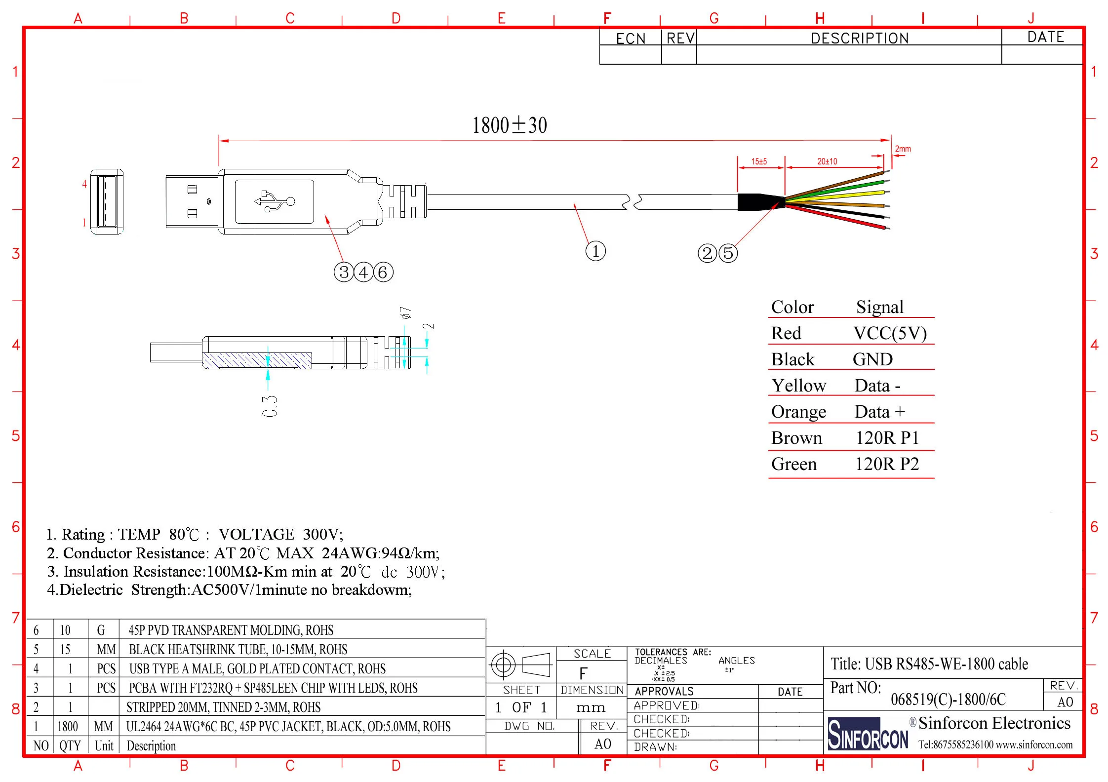Ft232rq Usb Rs485 Serial Adapter Cable Compatible With Ftdi Usb Rs485 ...