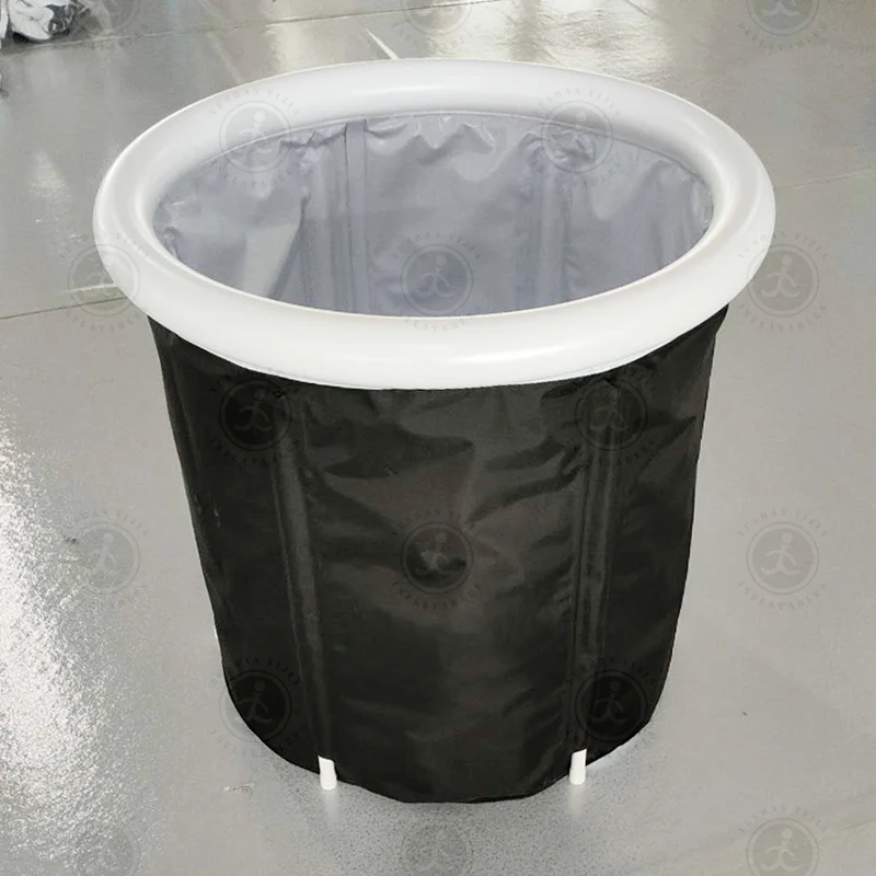 Customized 75x75cm Inflatable Ice Bath Polyester Fabric Ice Bath ...
