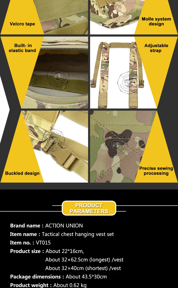 Actionunion 1000d Custom Outdoor Pack Mini Multicam Vest Hunting Molle ...