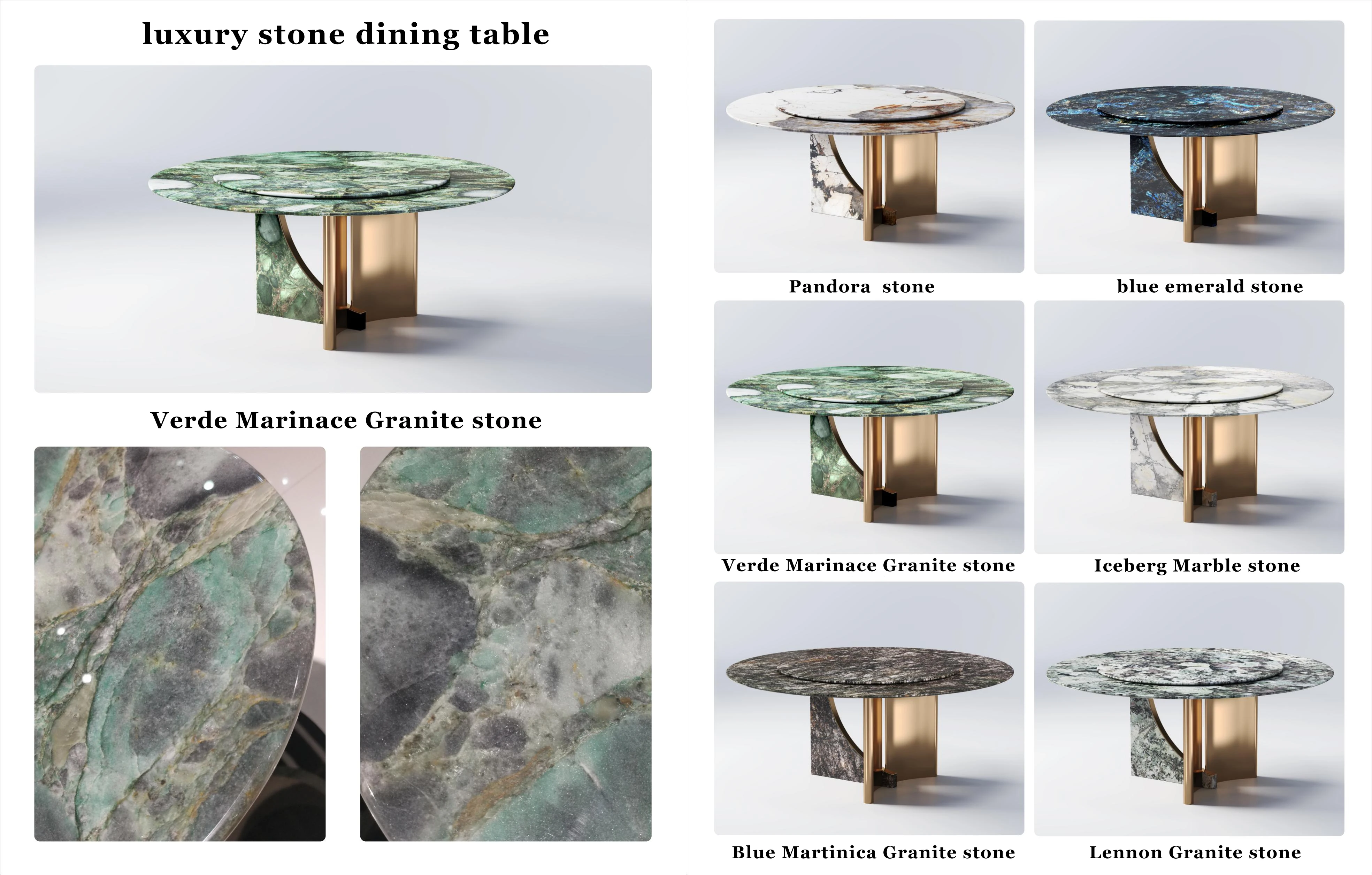 Customized Natural Stone Dining Table With Marble Top Kitchen Table ...