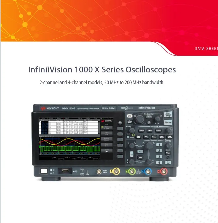 Keysight Bandwidth 200MHz 2 Analog Channels DSOX1202A Oscilloscope ...