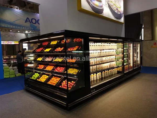 Supermarket Freezer Multideck Refrigerated Open Fridge Fruits Vegetable ...