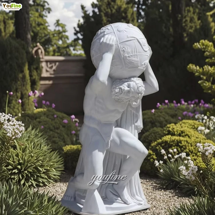 Marble Roman Statue of Atlas - Holding the Celestial Sphere