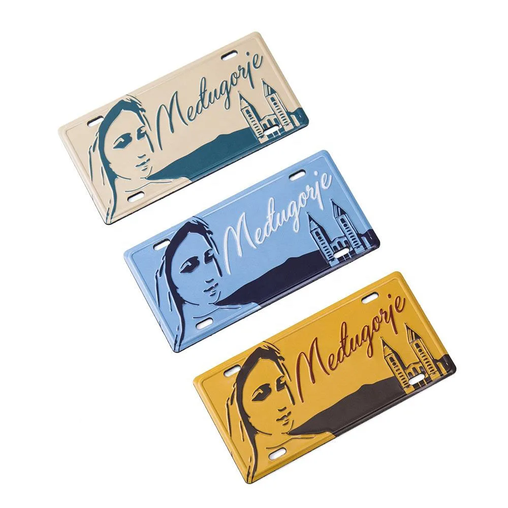 Custom Embossed Metal Sign Scenery Vintage Tin Sign Plate 15x30cm ...