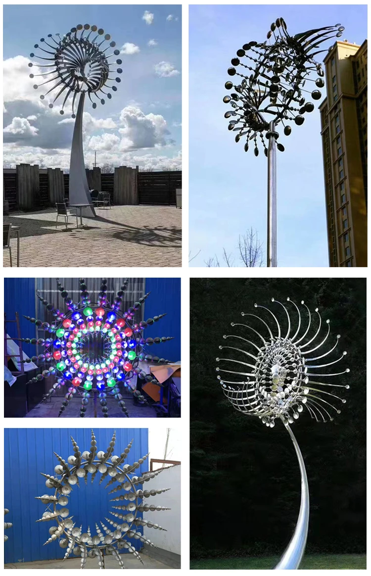 Metal Wind Spinner Kinetic Parts Sculpture for Decoration