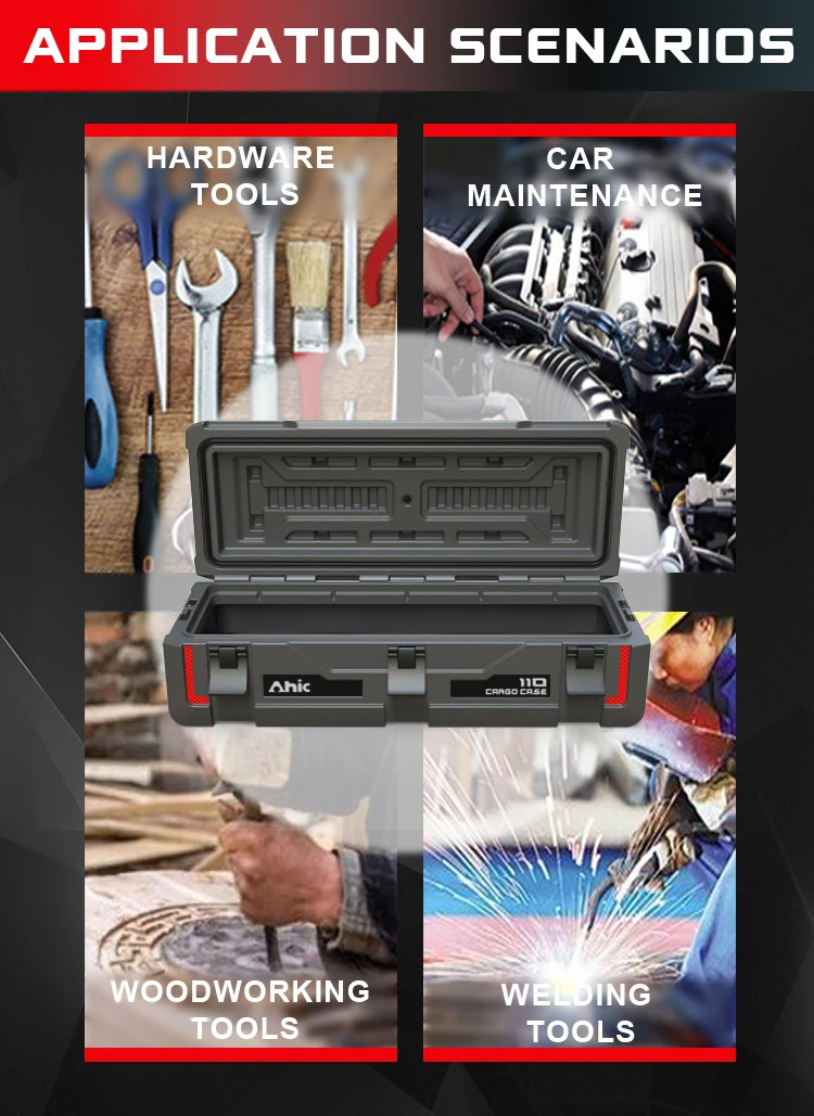 Tool Storage Plastic Rolling Trolley - Stackable & Durable