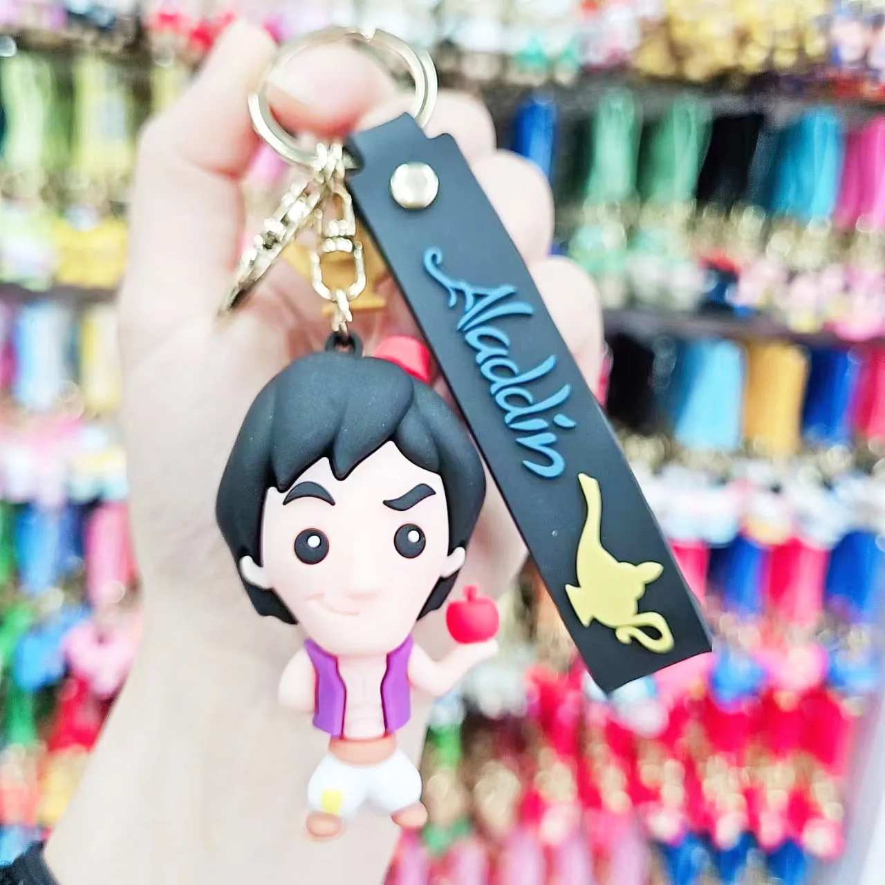 6 Style Aladdins Jasmine Cartoon 3d Pvc Bag Pendant Keychains Keyring ...