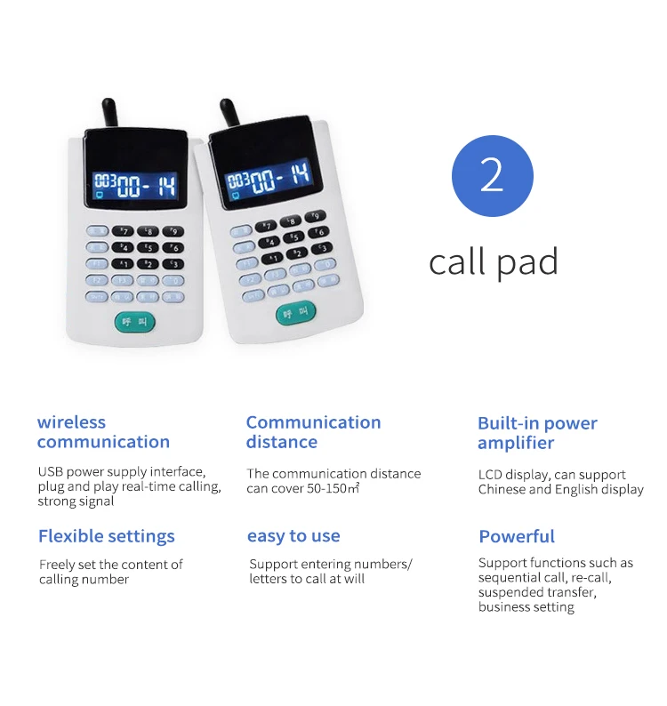 17 Inch Wireless Queue Number Send Device - LED LCD Display