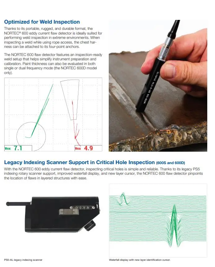 Eddy Current Flaw Detector NORTEC 600 - Reliable and Durable