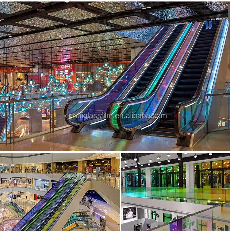 Shopping Mall Commercial Office Building Rainbow Colorful Self Adhesive ...