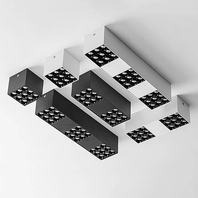 Square Surface Mounted Downlight Led Ceiling Grille Light Anti-glare ...