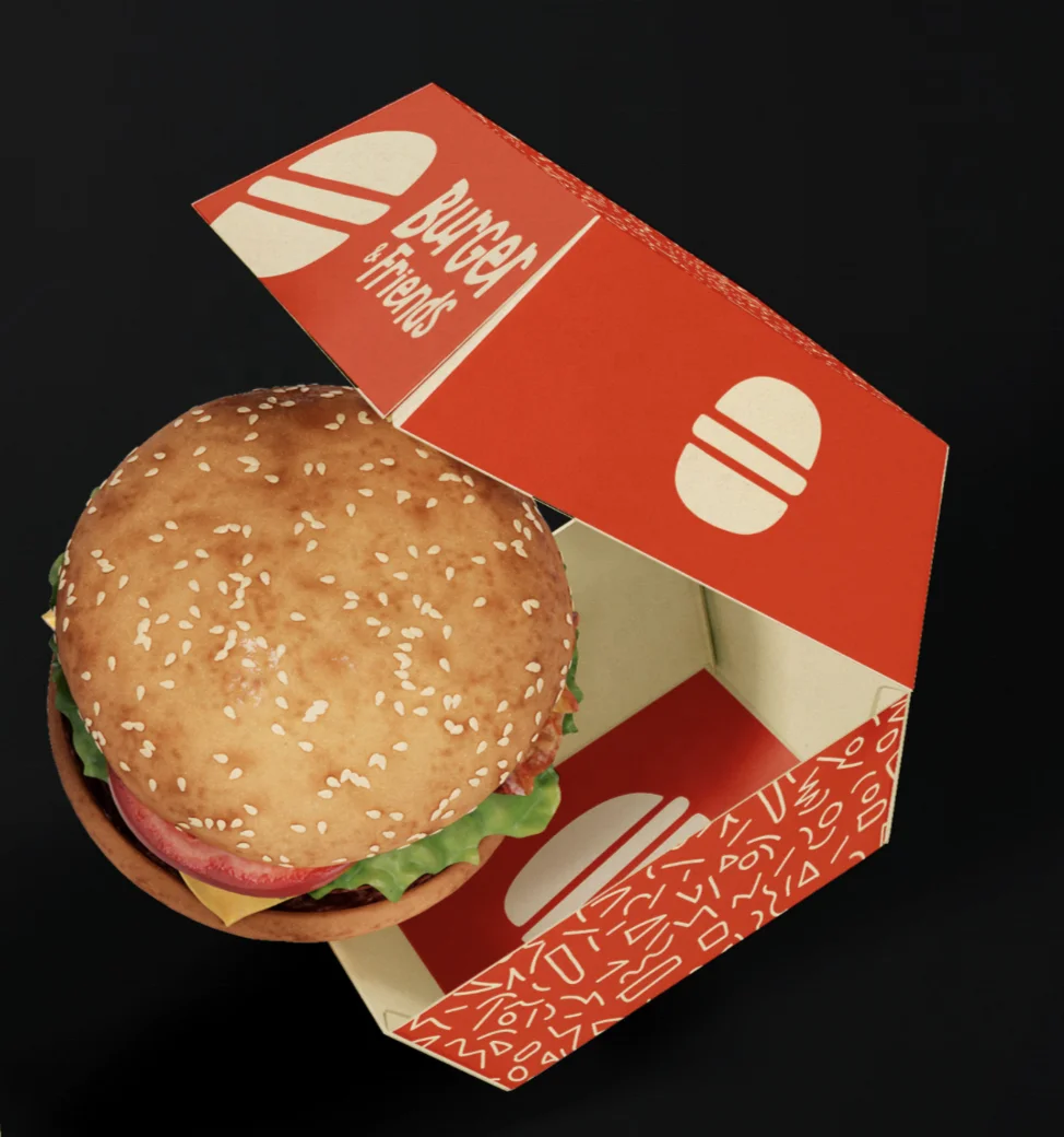 Ready to Use Print Logo Recyclable Waterproof Clamshell Cardboard ...