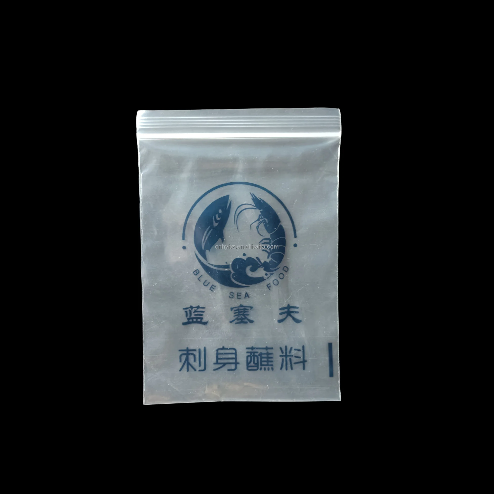 Custom Reusable Transparent Pe Ziplock Bag For Sashimi Dipping Sauce ...