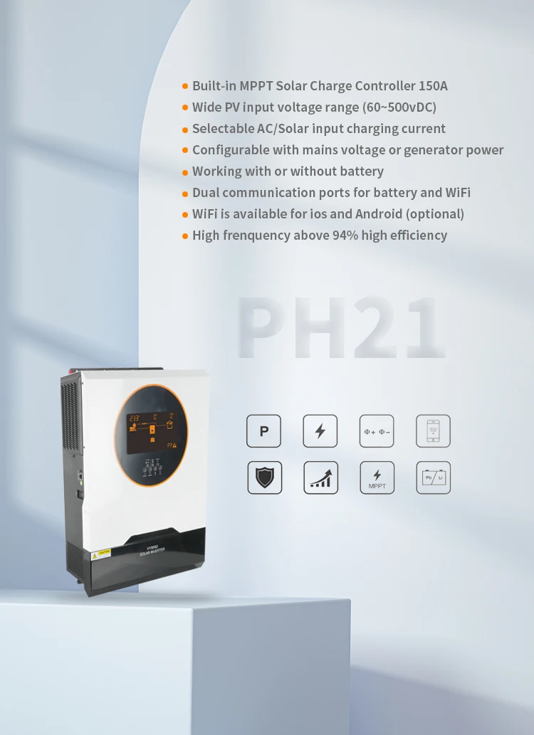 SKE Double MPPT Controller Hybrid Inverter 10KW for Solar
