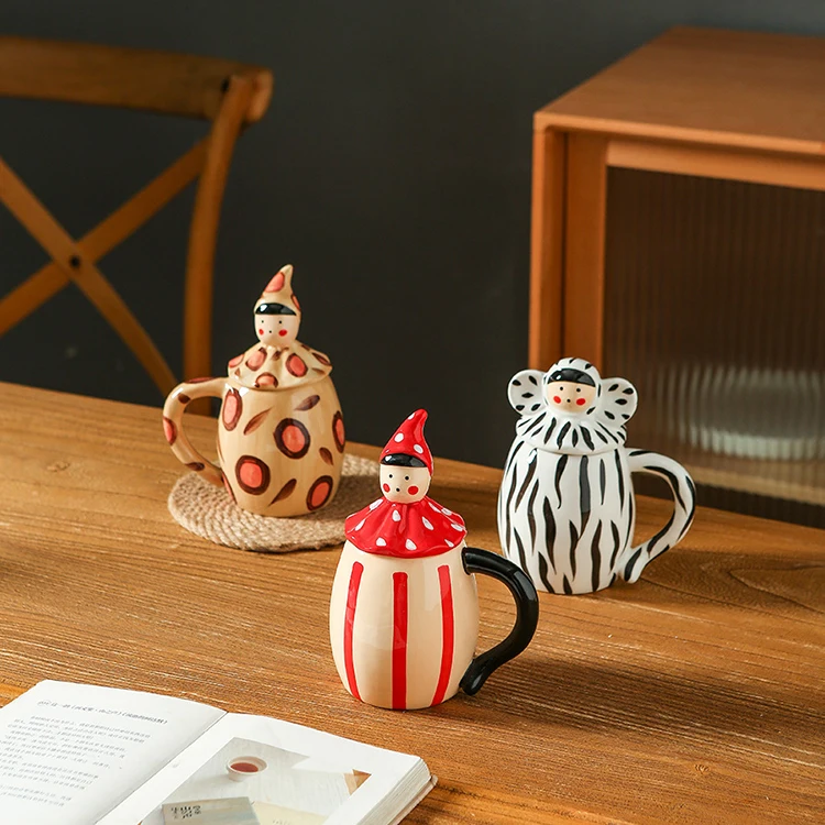 Cartoon Hand-painted Ceramic Mug Creative Little Red Riding Hood Mug ...