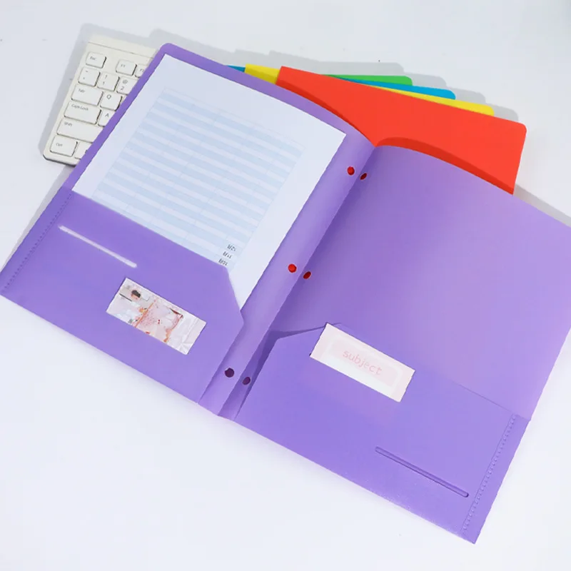 Wholesale 3 Hole Folder A4 Storage Bag PP Double Bag Folding Folder ...