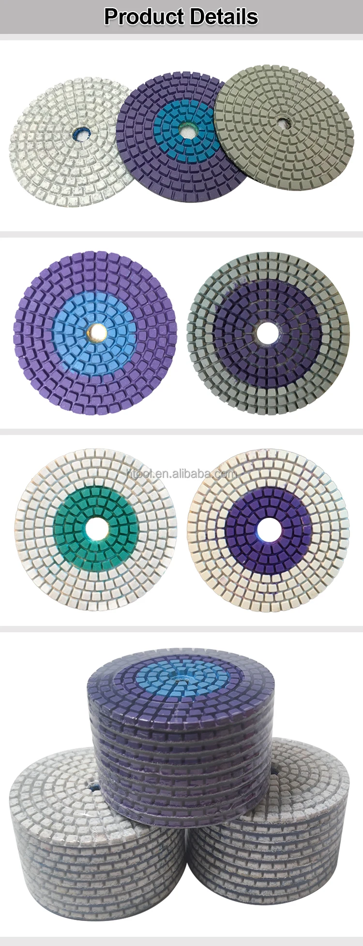 125mm Superior Quality Concrete Diamond Flexible Polishing Pads Marble ...