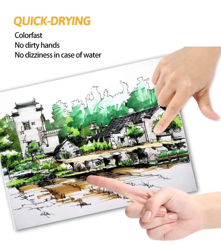 KHY Colours Pack Colors Alcohol of 168 204 206 320 262 Color Markers ...