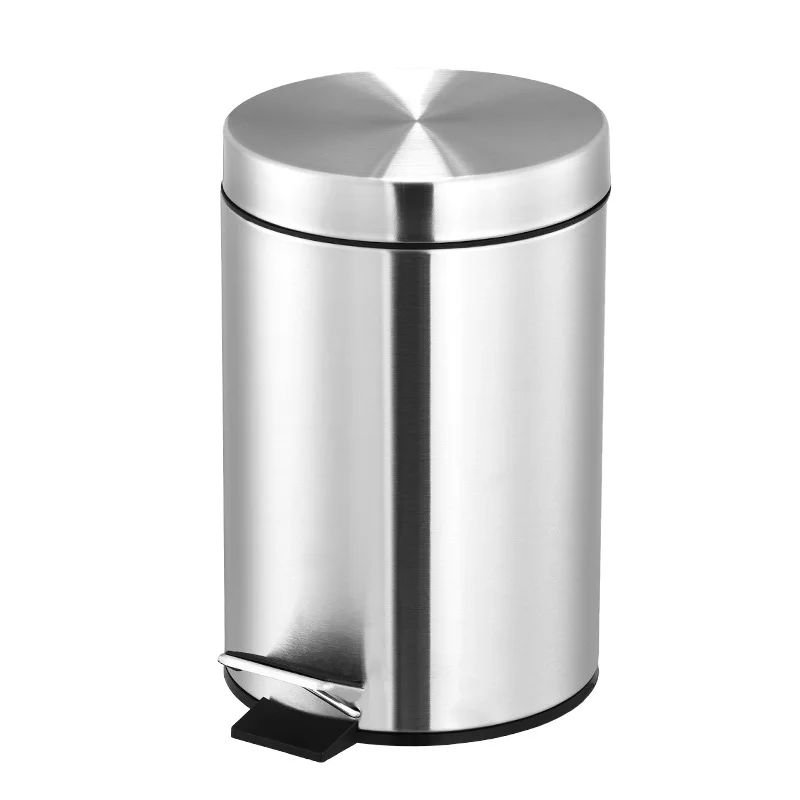 Stainless Steel Round Shaped Dustbin All Sizes Pedal Bin Indoor Kitchen ...