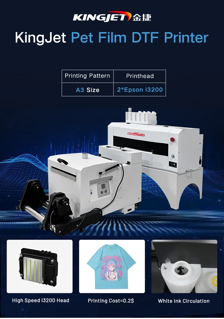 Kingjet A3 DTF Printer - Easy T-Shirt Printing Solutions
