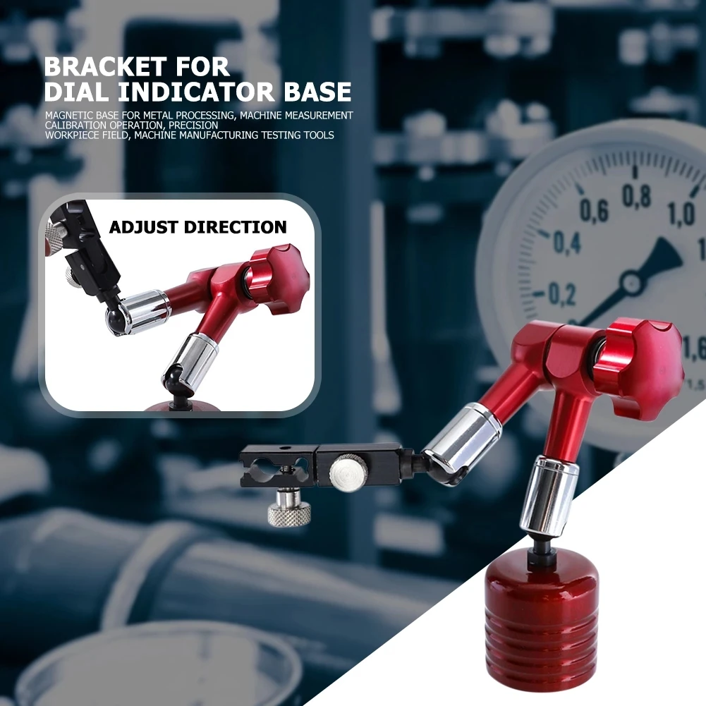 Adjustable Dial Test Indicator Gauge Universal Magnetic Base Flexible ...