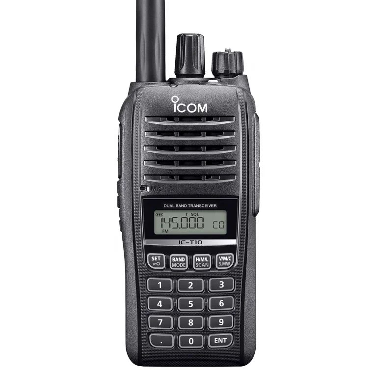ICOM IC-T10 Dual Band Walkie Talkie - Waterproof & Versatile