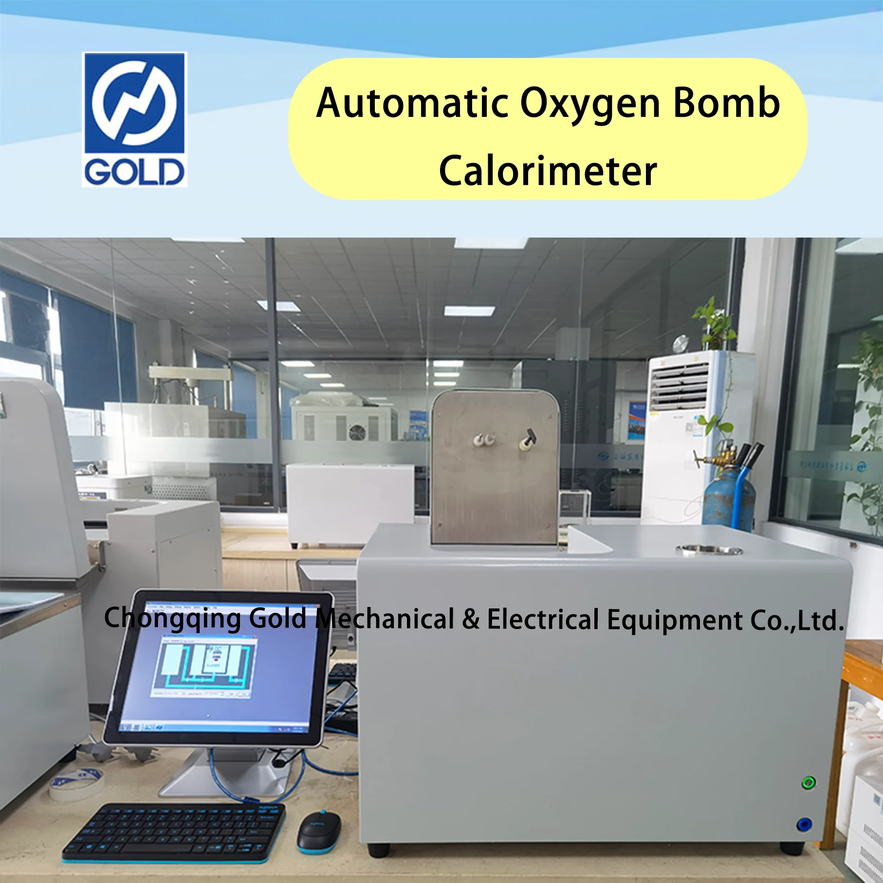 ASTM D5865 Laboratory Calorimeter ASTM D240 Automatic Oxygen Bomb ...