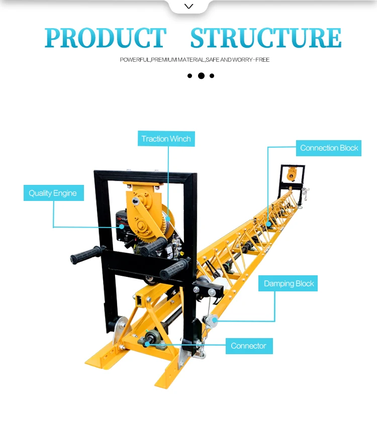 Concrete Ground Vibratory Leveling Machine Gasoline Concrete Power ...