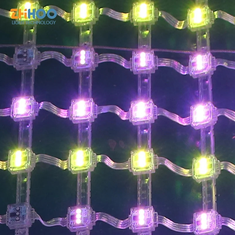 Waterproof Programmable Mesh Pixel LED Screens for Landscapes