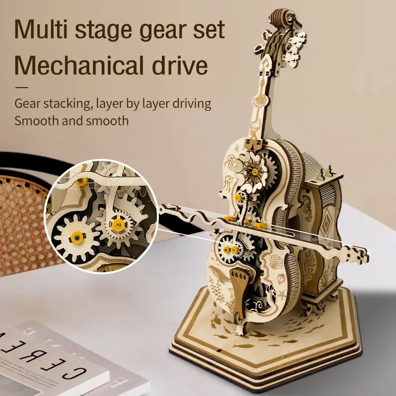 Punk Cello Music Box - DIY Assemble Toys & 3D Puzzles
